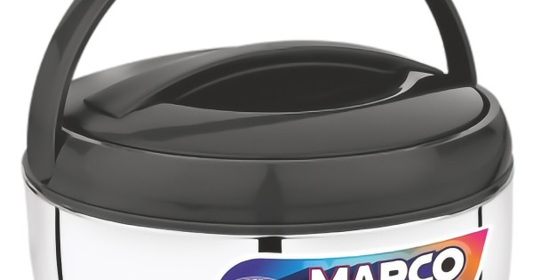 Asian Marco Stainless Steel Insulated N DELUX Hot Pot 2500L- SILVER & BLACK