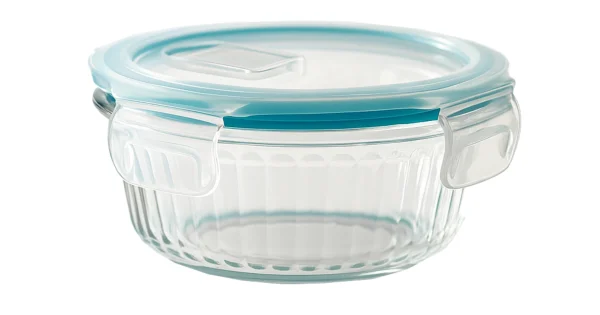 Swissboro Fresh Lock Borosilicate Glass Pro Round Container 1 pc- 620ml